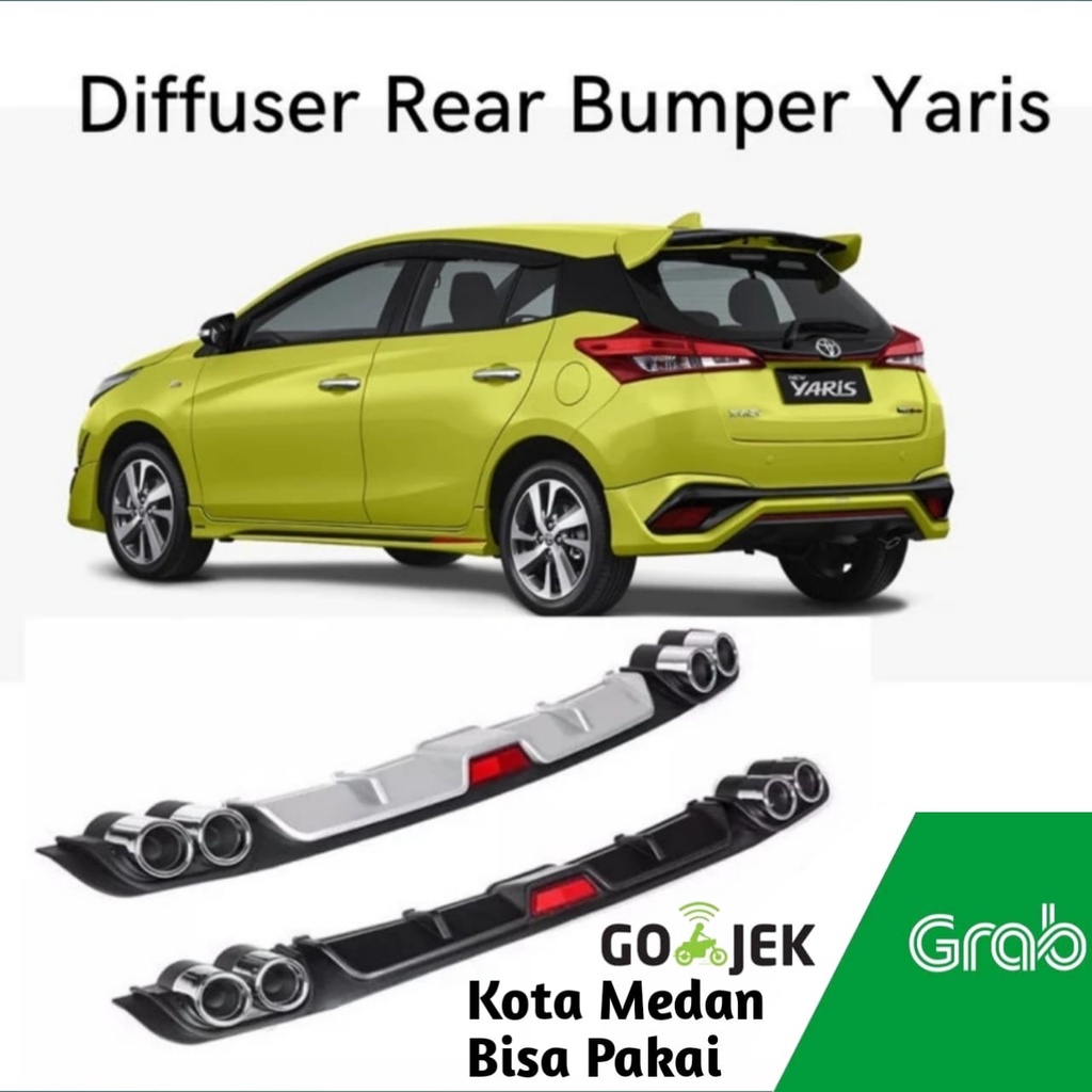 Universal Car Rear Bumper Diffuser Toyota All New Yaris Vios | Shopee ...