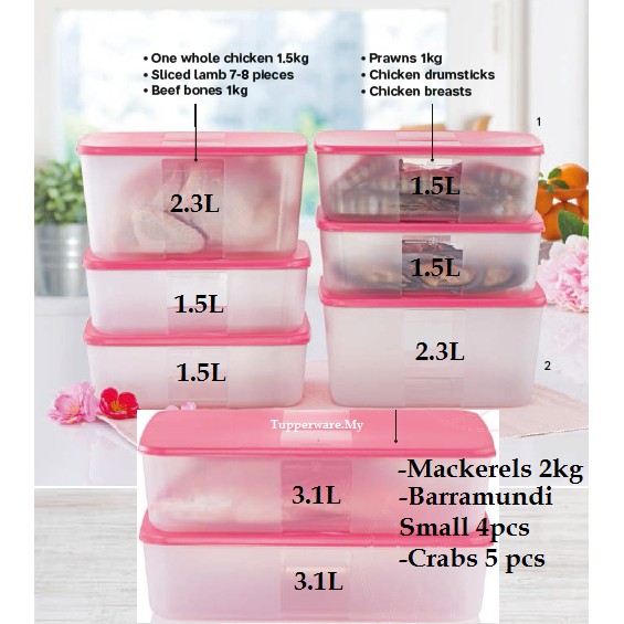 *3.1L 1pc*Tupperware FreezerMate Freezer Mate FM Pink | Shopee Malaysia