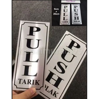 Push/Pull Sign Sticker For Door (1 Piece)/sign board aluminium | Shopee ...