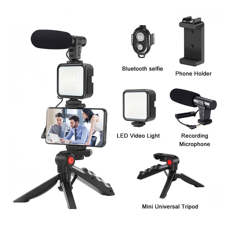 Professional Vlogging Video Shooting Kits With Mini Tripod Bluetooth ...