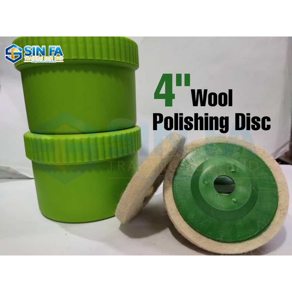 🇲🇾🔥4" ( 100mm ) Sponge Polishing Wool ( 1 Pcs ) ; 4 Inch Wool Polishing ...