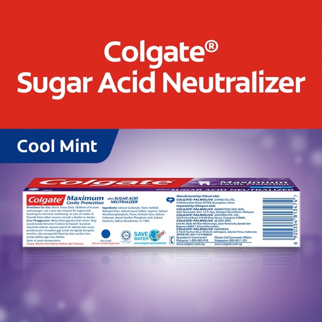 COLGATE Toothpaste plus Sugar Acid Neutralizer (2 x 225g) | Shopee Malaysia