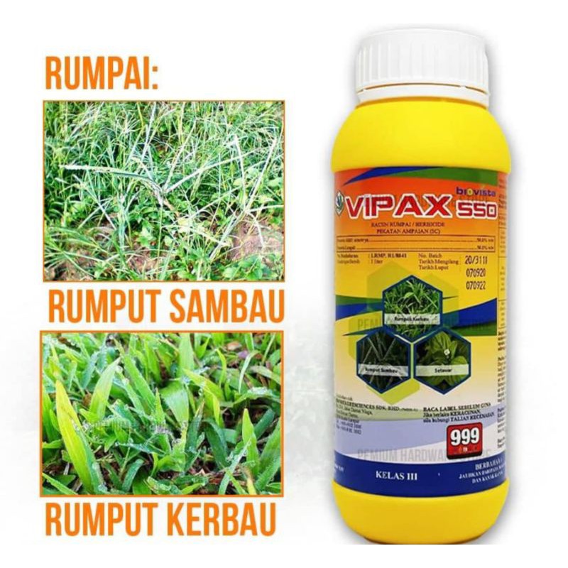 1L Biovista Vipax 550 Ametryn 50% (Racun Rumput Sambau & Kerbau ...