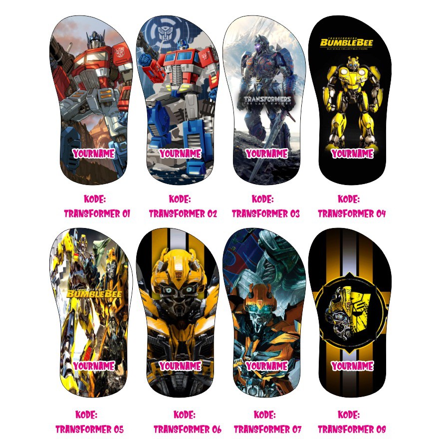 Transformer Sandals | Transfirmer Code 01 | Free Flip Flops with Names ...