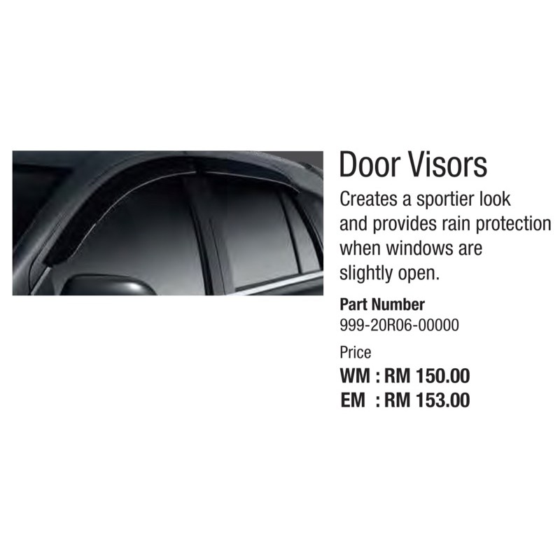 Perodua myvi door visor original store