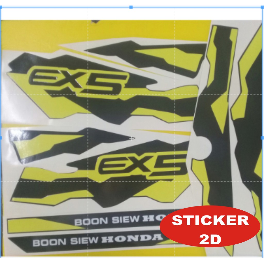 20230826-411 STICKER HONDA EX5 C100 ORACAL CLEAR COATED STICKER 2D Body ...