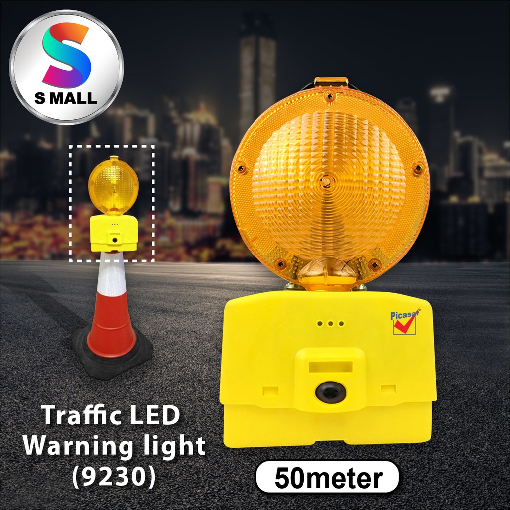 SMALL Road Flashing Road Blinker Safety Warning Light Barricade LED ...
