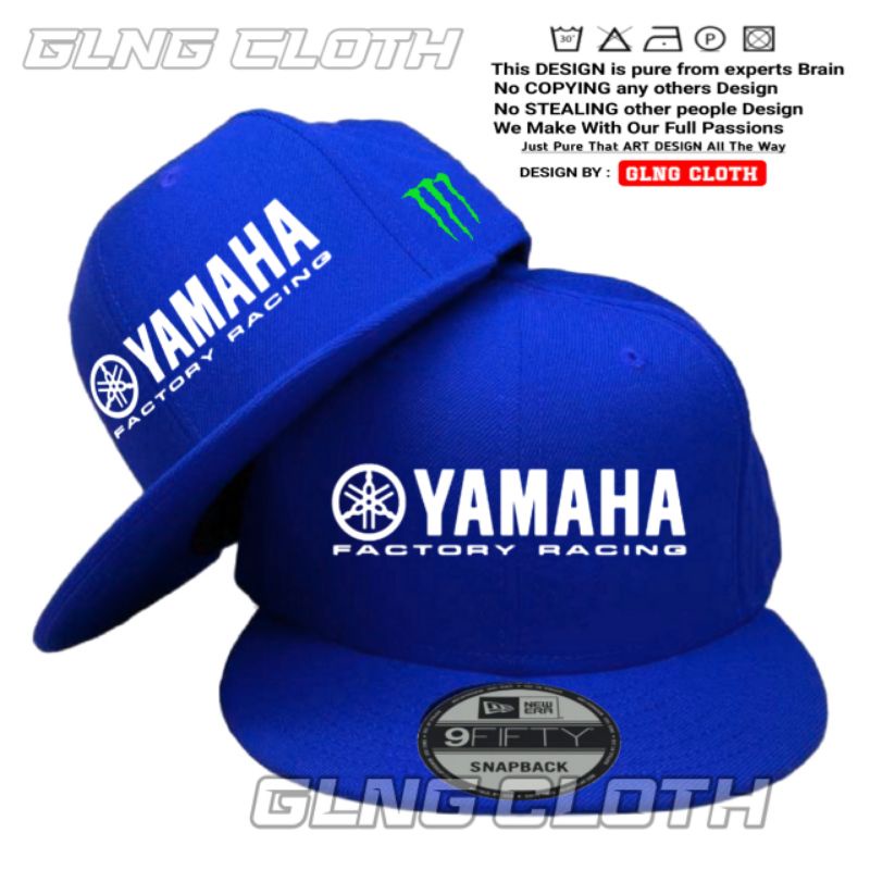 Yamaha Factory Racing Snapback Hat | Shopee Malaysia