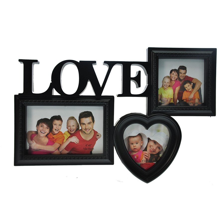HITAM Inno Photo (08947) Photo Frame Q1103 Love w/ (2)4x4, 6x4 Inch ...