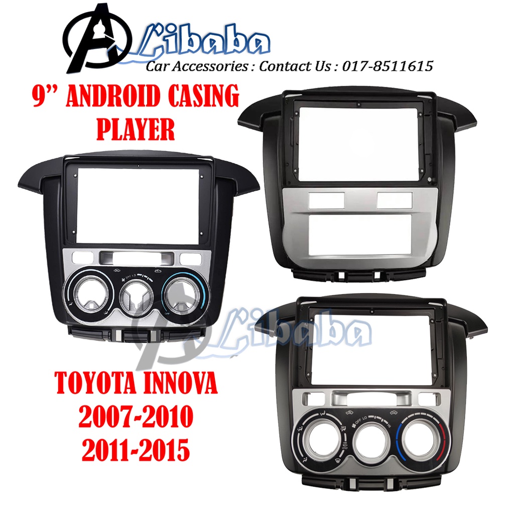 9" TOYOTA INNOVA Android Player Monitor Frame Casing Auto Manual ...