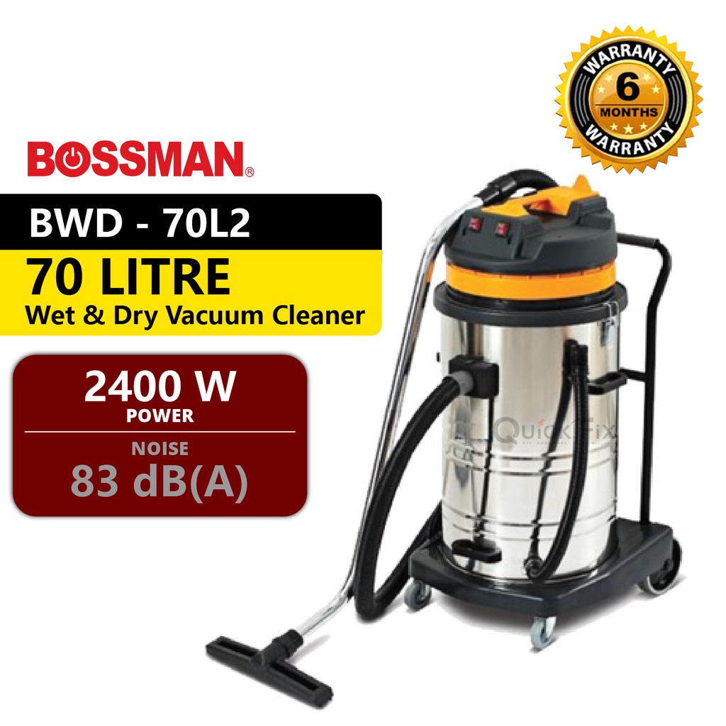QuickFix [NEW 2 IN 1 PRO] 70 & 80 Litre Wet Dry Vacuum Cleaner BWD-70L2 ...