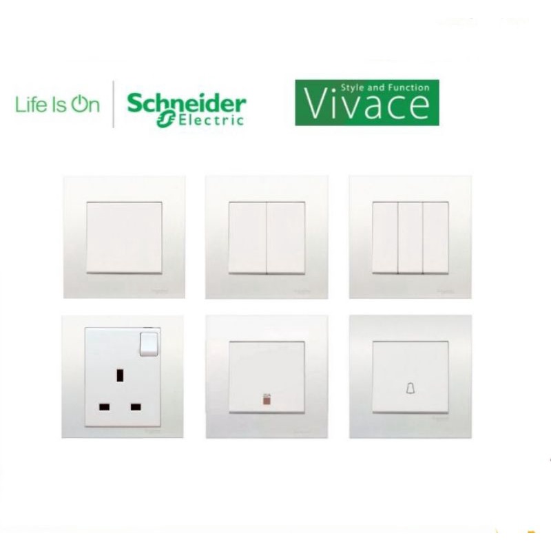 100% Original SCHNEIDER VIVACE KB Series Switch SIRIM | Shopee Malaysia
