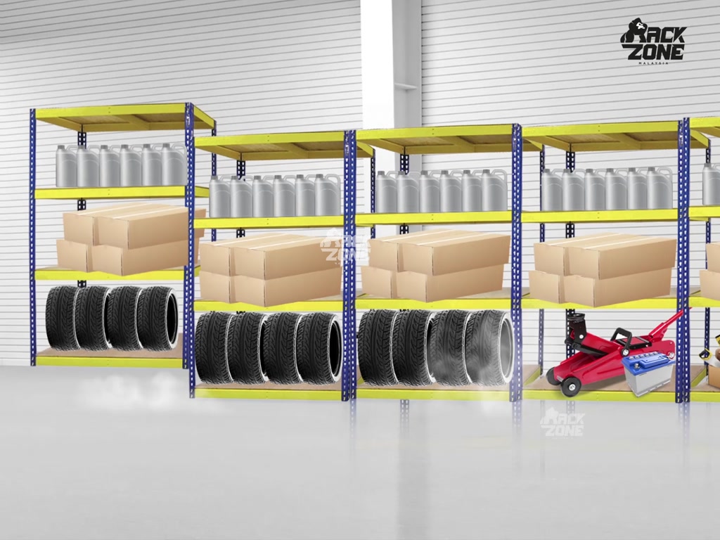 RACKZONE Heavy Duty Boltless Rack 4 level Rak Besi Bertingkat Rak Dapur ...