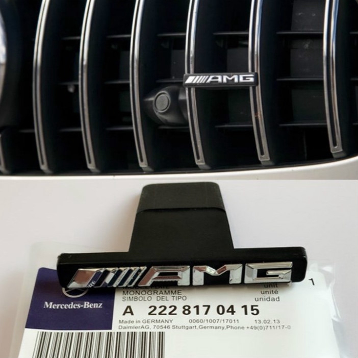 Mercedes Benz AMG BENZ AMG C E G GLC Logo badge front grille | Shopee ...
