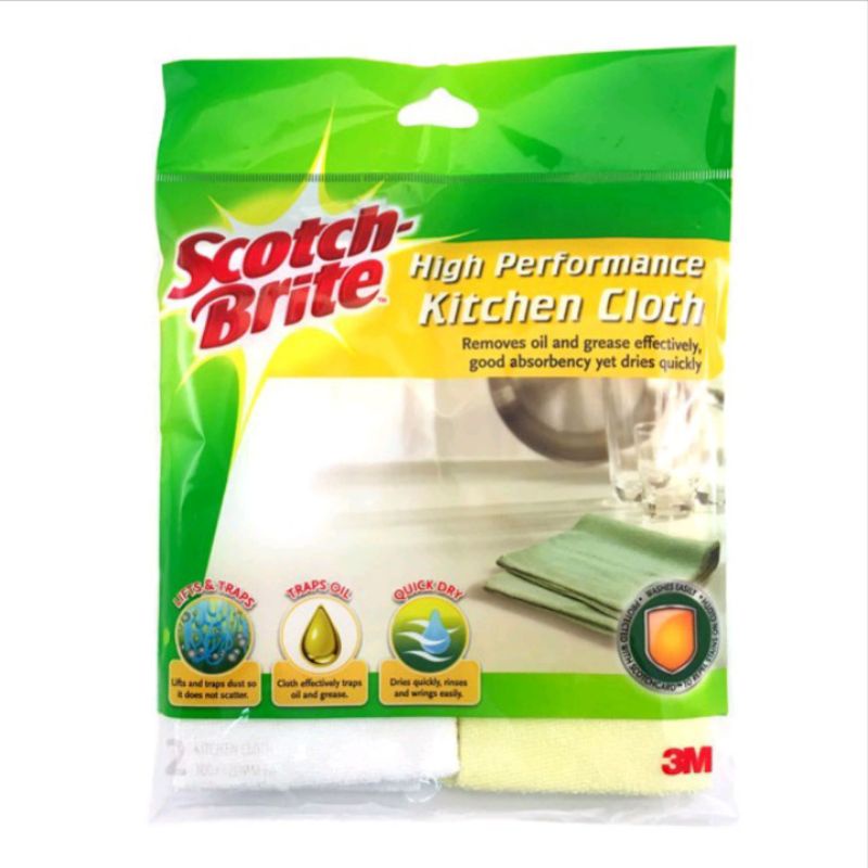 3M Scotch Brite High Performance Microfiber Kitchen Cloth (2pcs/pack ...