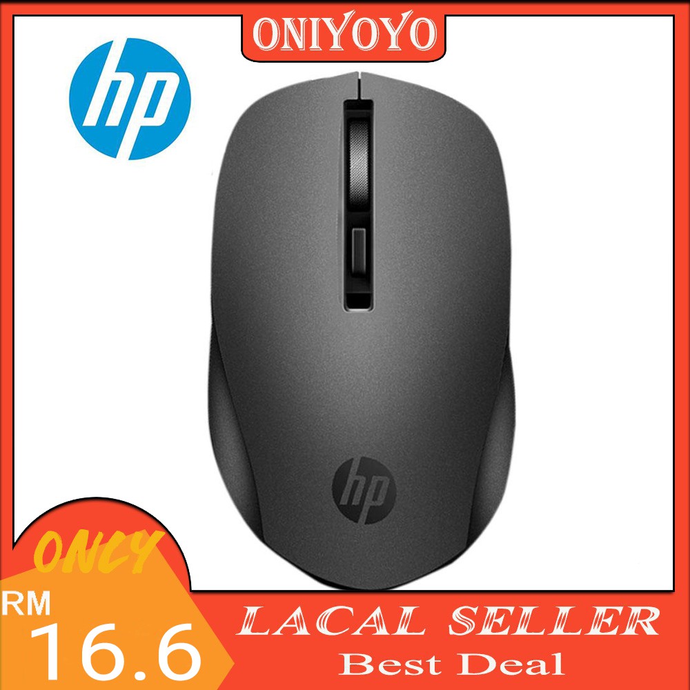 HP S1000 Wireless Mouse 1600dpi Ergonomic 2.4G Mause USB Optical ...