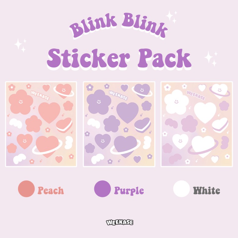 Lovely cartoon Sticker set Weekase Blink Sticker Pack | Shopee Malaysia