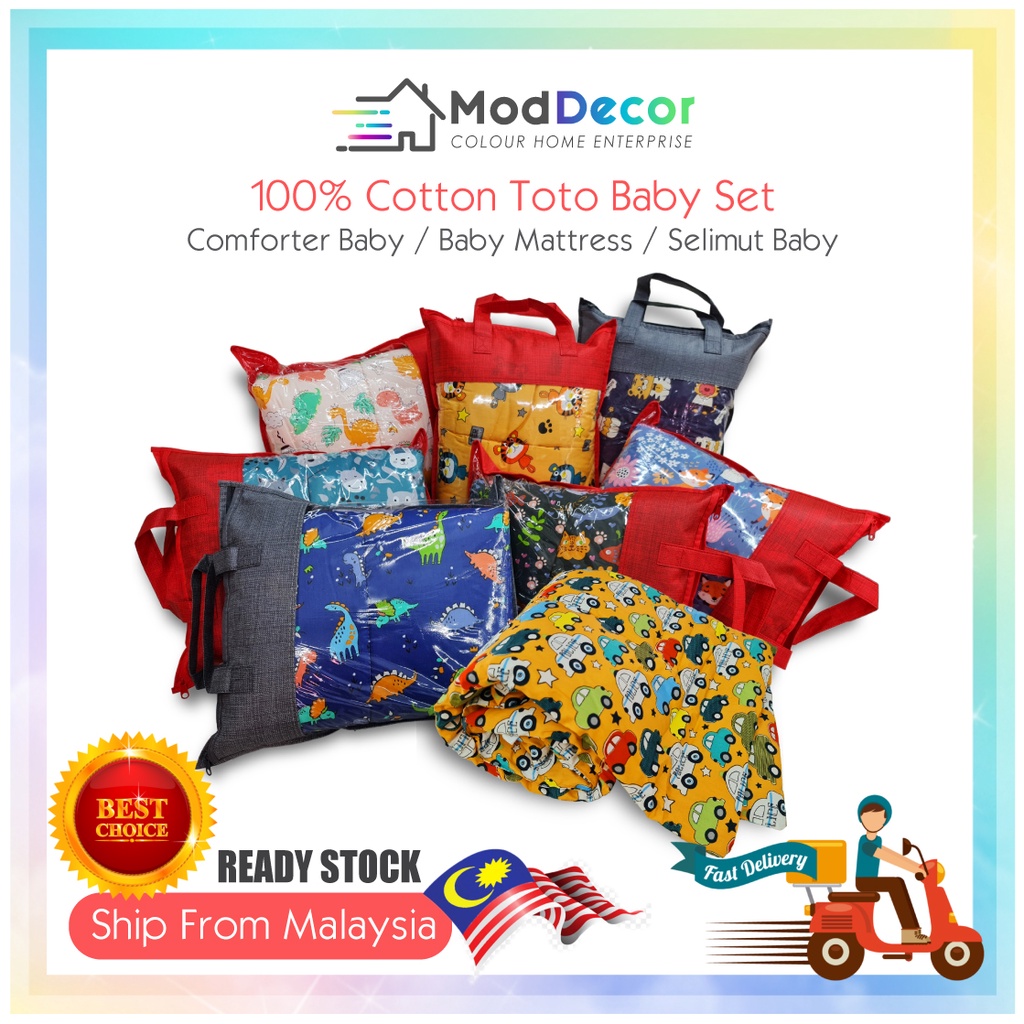 READY STOCK 100% Cotton Toto baby / Baby comforter / Selimut Budak Toto ...