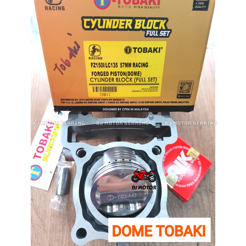 TOBAKI FZ150/ Y15ZR / LC135 (57MM) DOME / STD BLOCK SET KIT 100% Original block tobaki 57mm fz ...