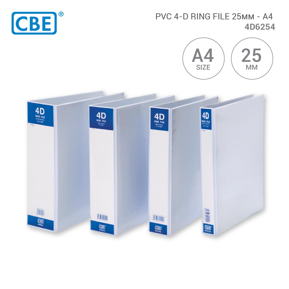 CBE PVC 4-D Ring File A4 (25MM/ 40MM/ 50MM/ 65MM) | Shopee Malaysia