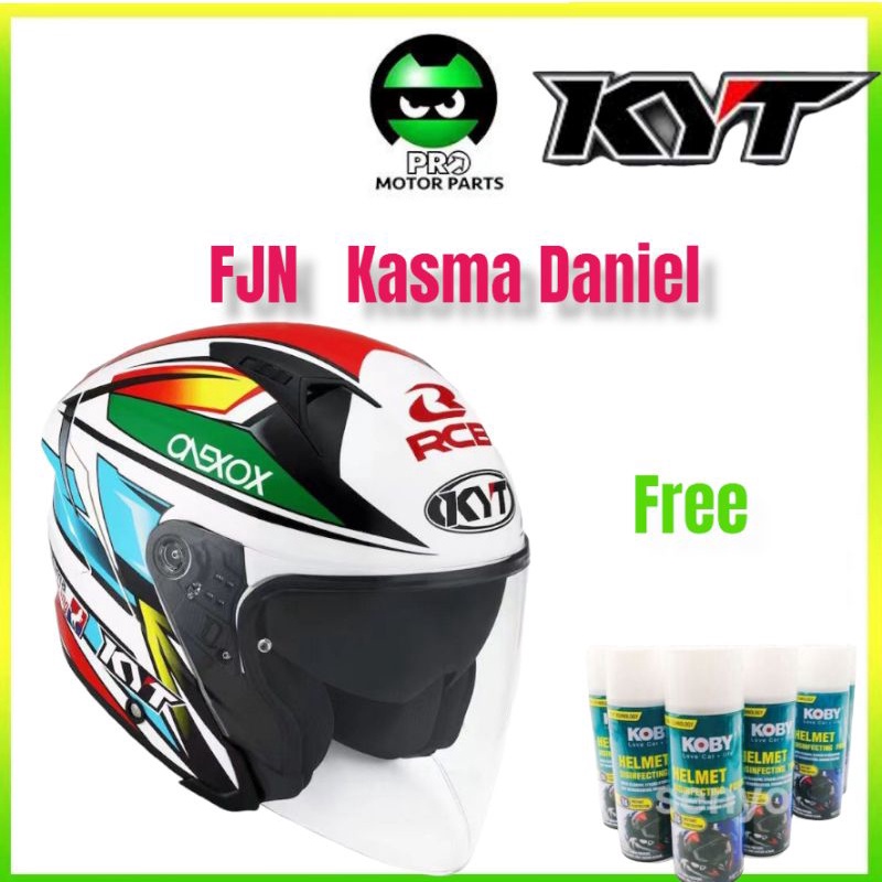 KYT FJN HELMET Kasma Daniel DOUBLE VISOR ( FREE HELMET CLEANING FOAM) ALLNEW STOCK | Shopee Malaysia