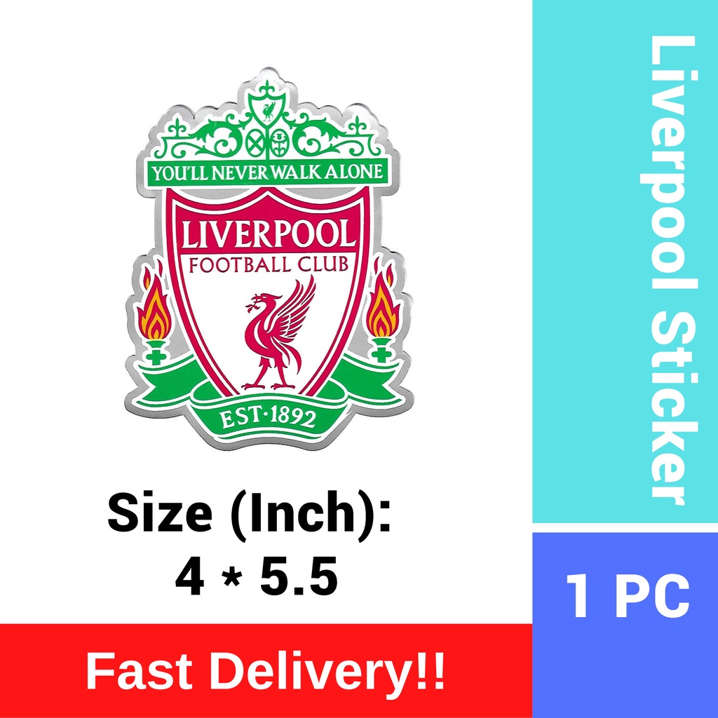 LIVERPOOL FOOTBALL CLUB CAR STICKER /STICKER CAR/ STICKER KERETA 1 PCS ...