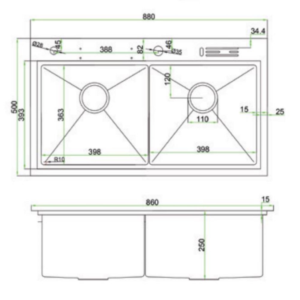[Kingsman] Cabana Multifunction HoneyComb Kitchen Sink Undermount ...