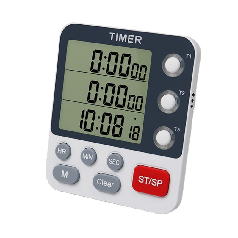 Digital Kitchen Timer with Memory Function 3 Channels Count UP/Down ...