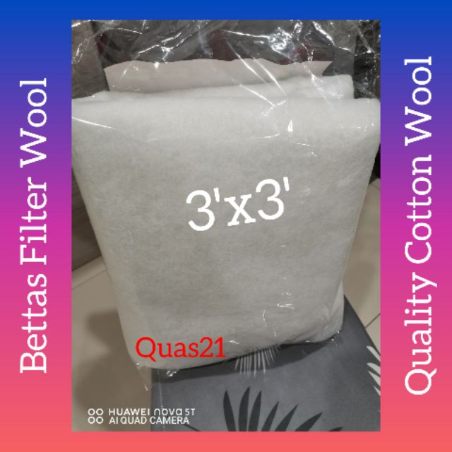 3'x3'-Filter Cotton Wool Bettas High Quality 3x3 | Shopee Malaysia