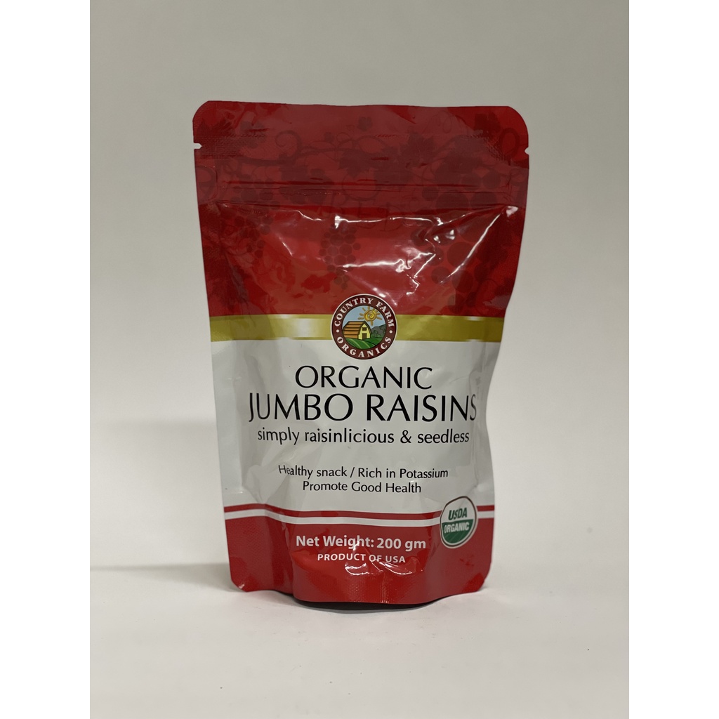 Country Farm Organic Raisins (Twin Pack, Red Jumbo, Red Seedless, Green ...