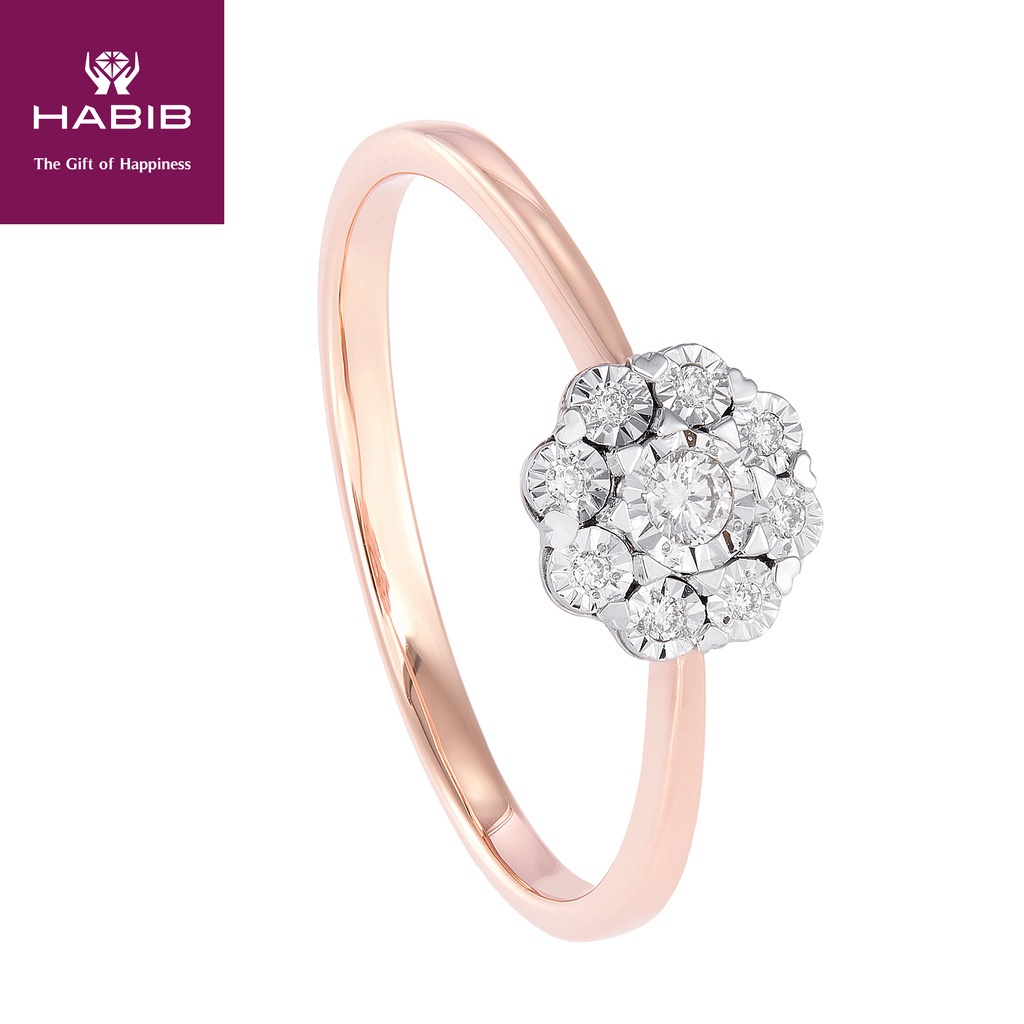 HABIB Diamond Ring in 375/9K Rose Gold 263890322(R) | Shopee Malaysia