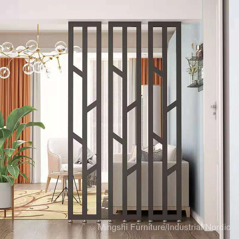 Wrought iron screen wall partition divider simple modern dining room ...