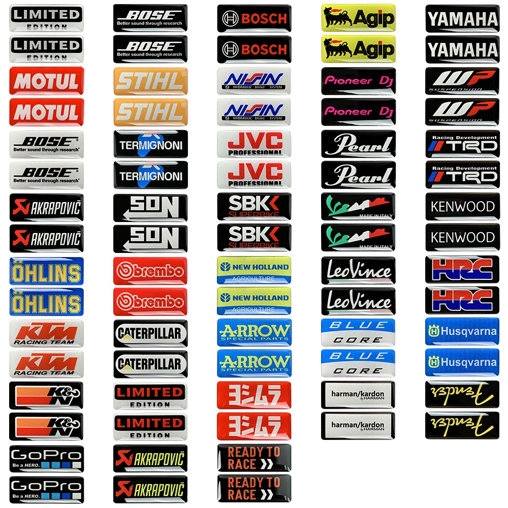 YAMAHA 3D Resin Gel Motorcycle Sticker Emblems Logo Reflective Modified ...