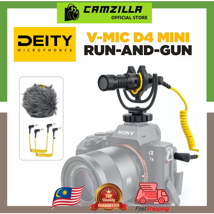 Deity V-Mic D4 Mini Microphone On-Camera Microphone Head Mic TRS 3.5MM ...
