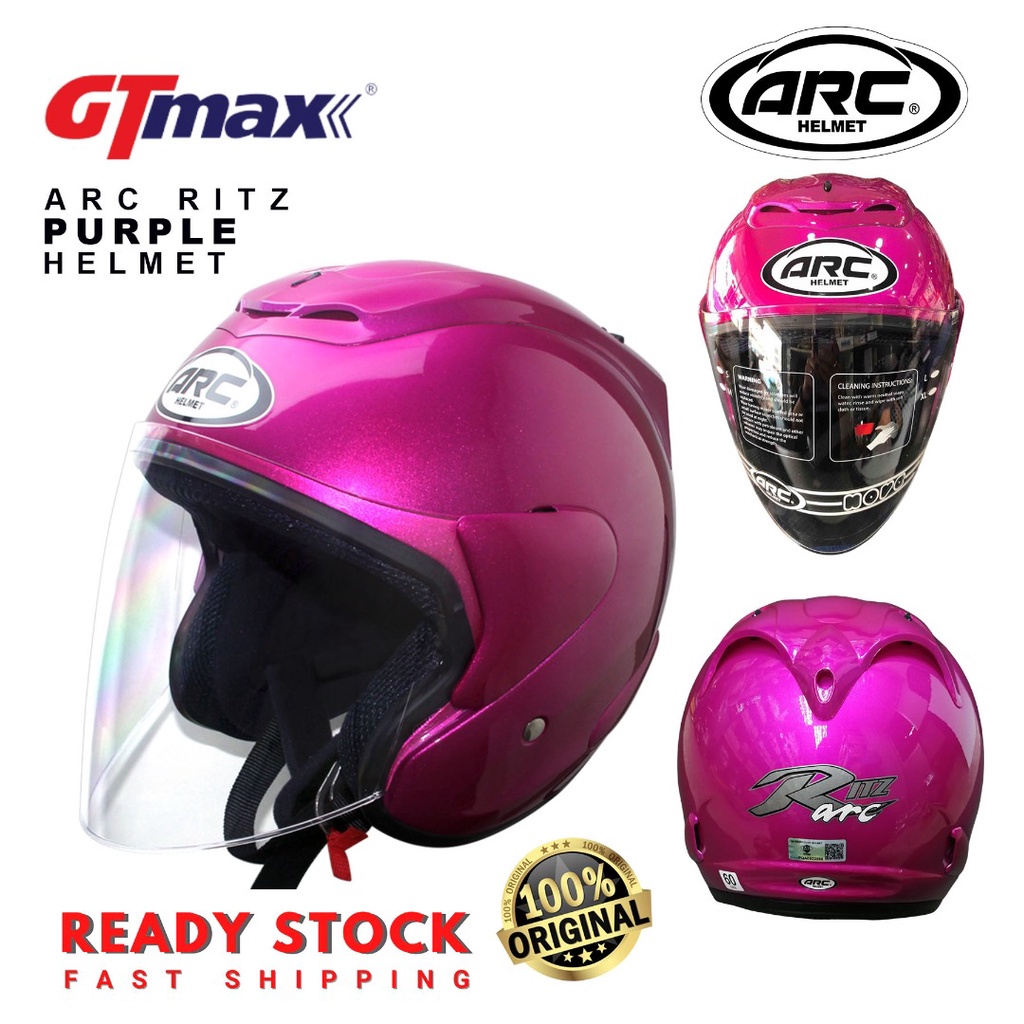 Helmet Arc Ritz PURPLE with Sirim Cert Topi Keledar Arc Original Arc ...