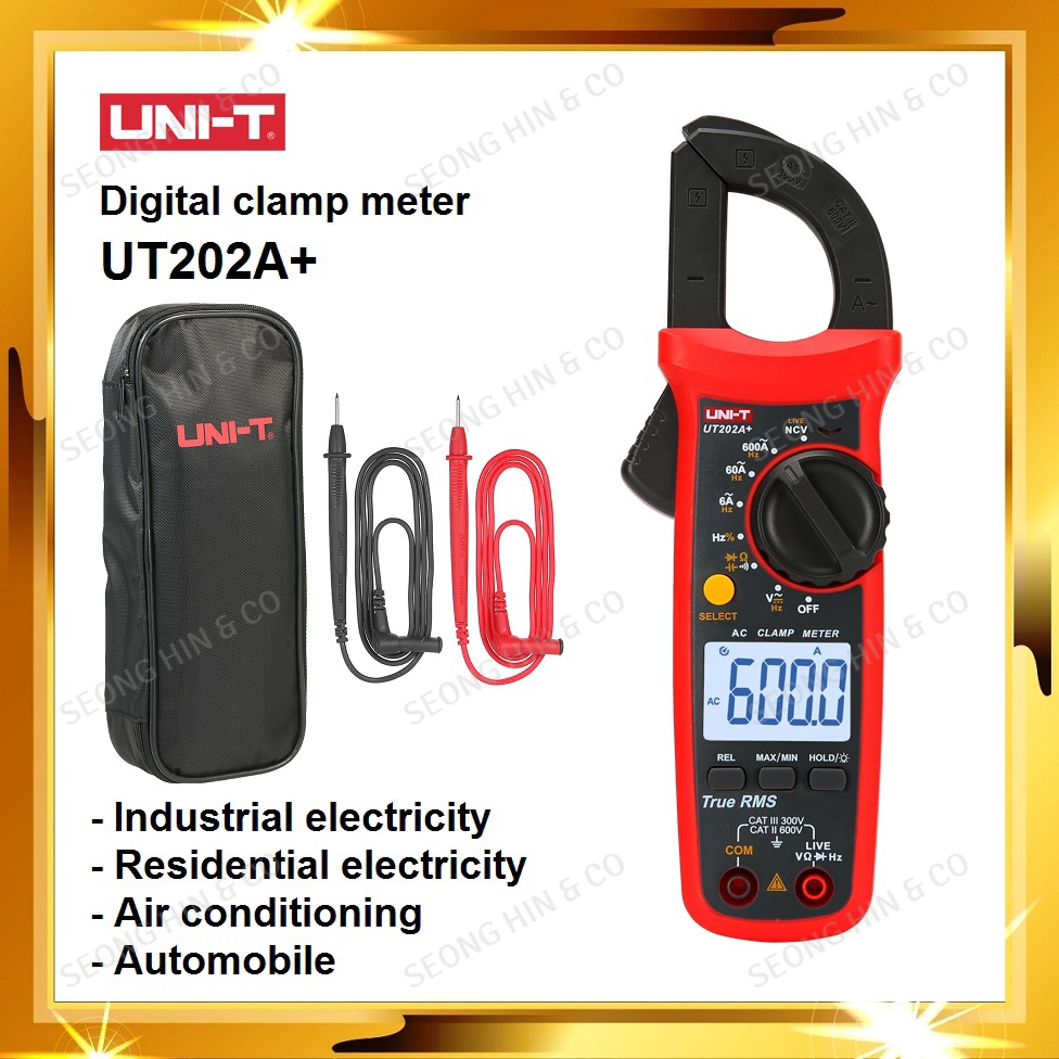 UNI-T UT202A+ digital clamp meter / auto range true RMS with protection ...