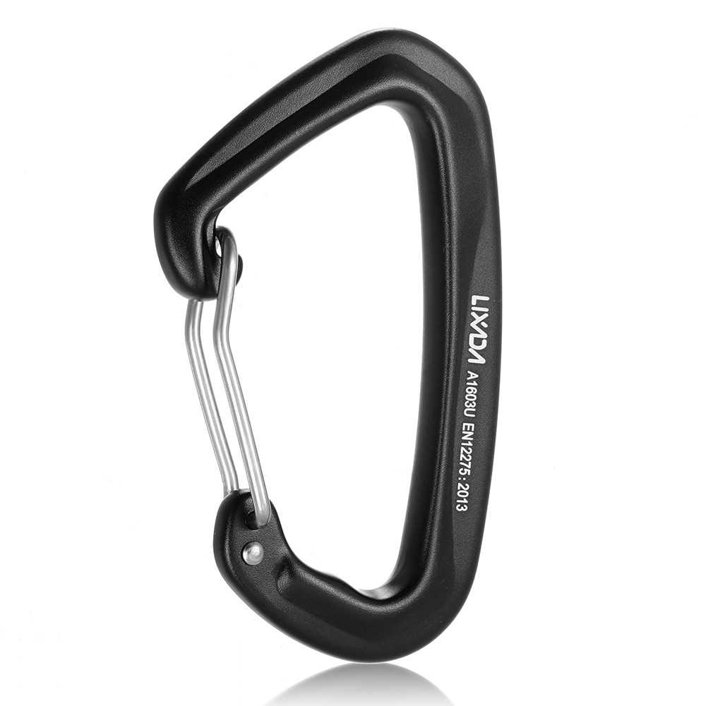 Steel Spring Clip D-shape Carabiner Quick Clip Equipment (black ...