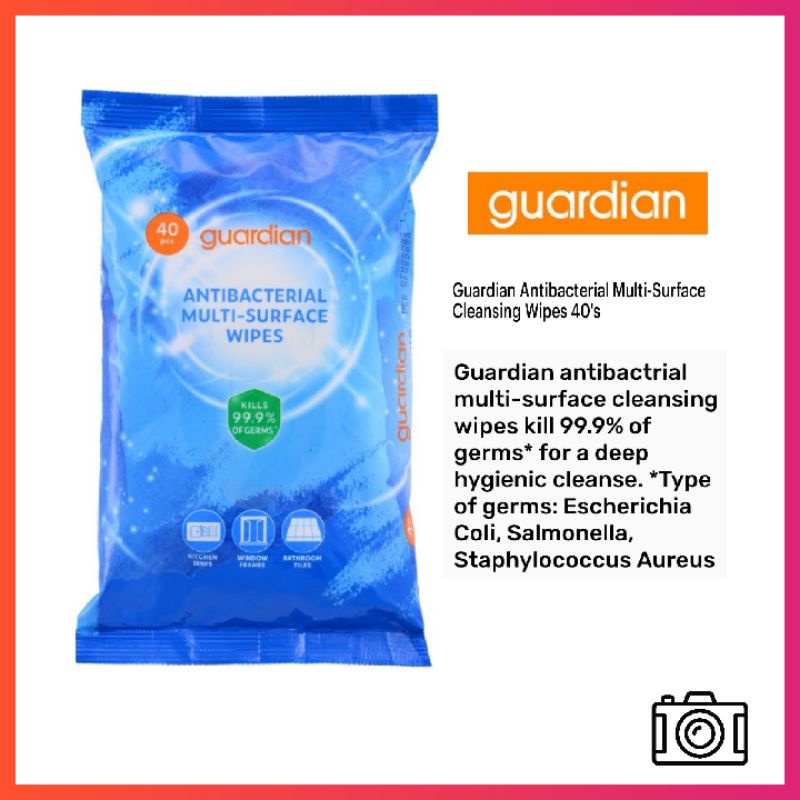 Guardian antibacterial multi-surface cleansing wipes 40's (new ...