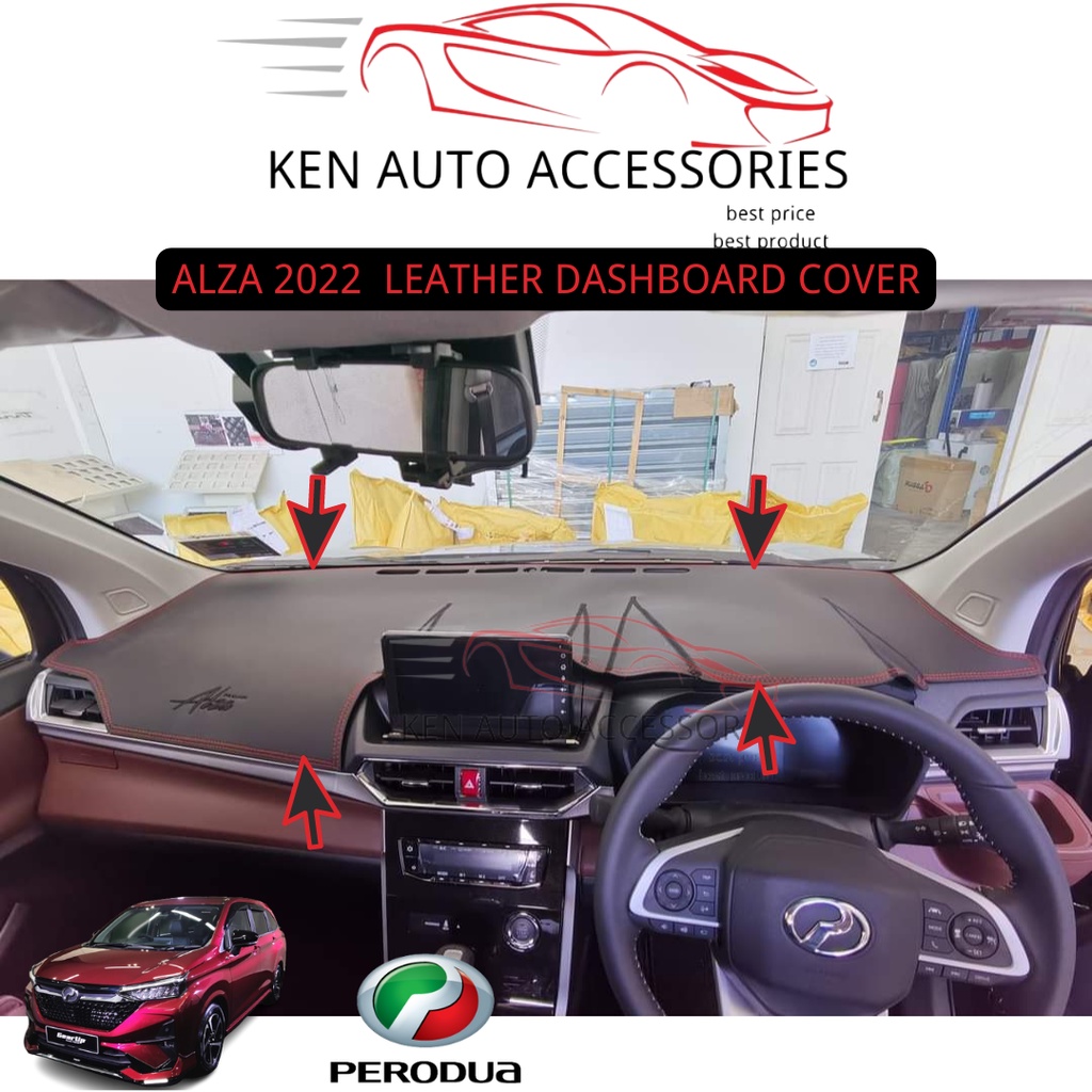 ALZA 2022-2024 NEW LEATHER DASHBOARD COVER & DASHBOARD CARPET & SUN ...