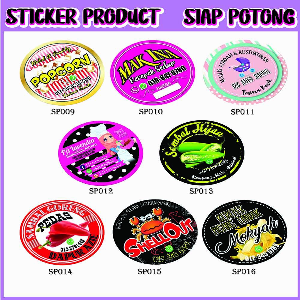 50PCS Sticker Label Product Murah | Stiker Label Produk Siap Potong ...