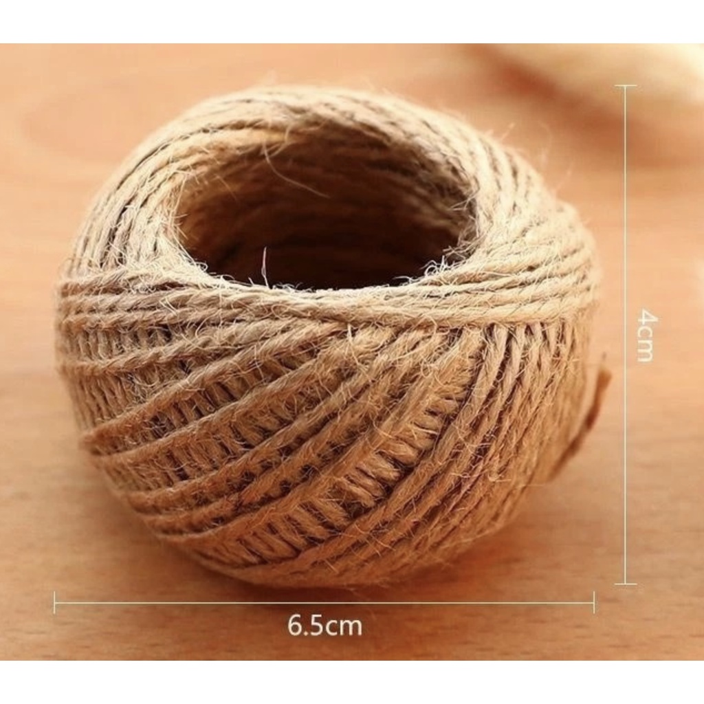 (READY STOCK)Gift wrapping brown string/craft rope 2mmx100m/Tali/Ikat ...