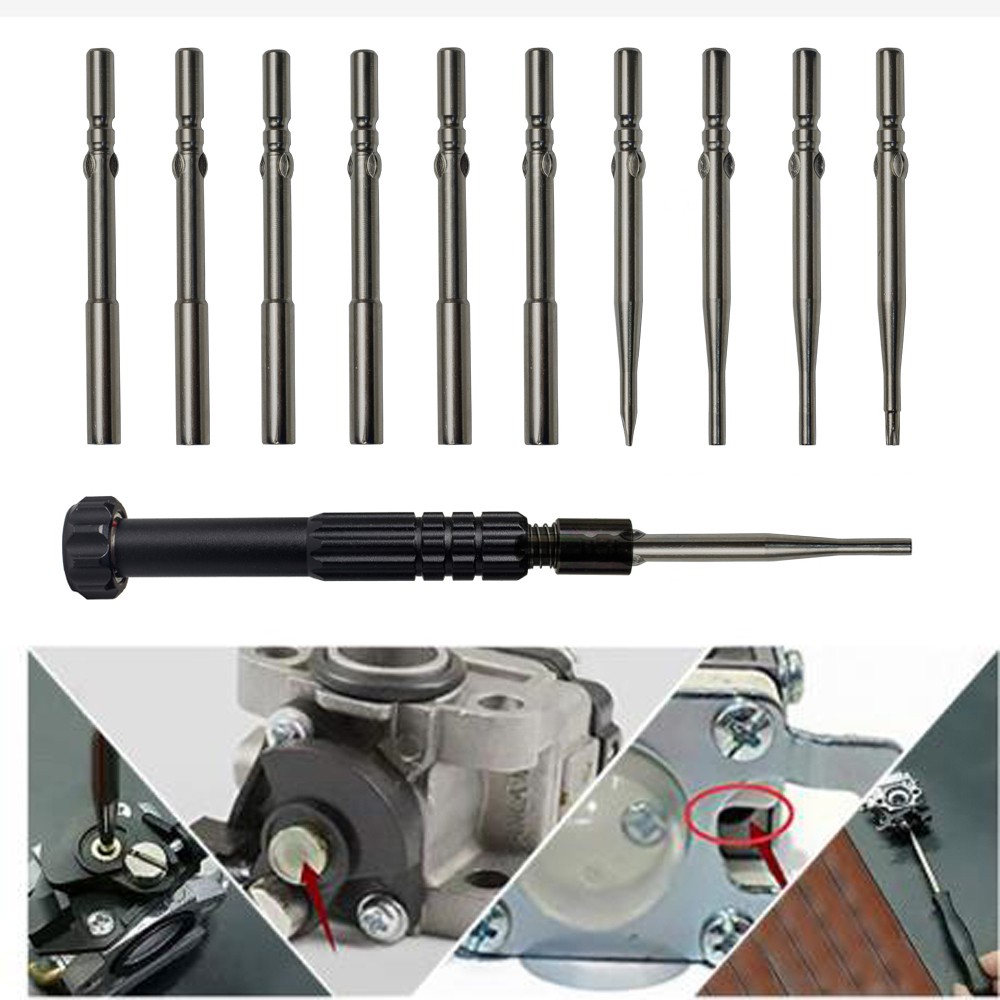 11Pcs/Set Tune Up Carburetor Adjusting Screwdriver Tool Kit Pac Man ...