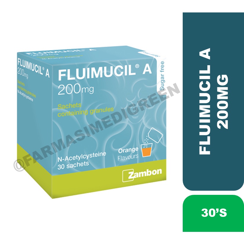 Fluimucil A Sachets 200MG Sugar Free (Orange Flavours) 4's/30's (EXP ...