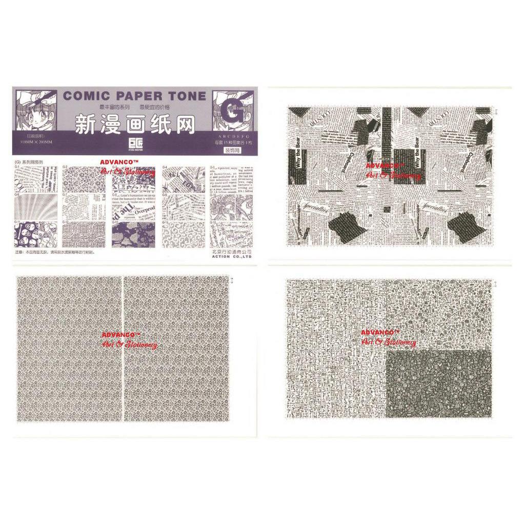 COMIC PAPER TONE (DOT PAPER | NO STICKER) 15SHEETS (G) READY STOCK ...