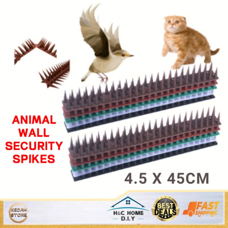 45CM X 4.5 CM 1Pcs Bird & Cat Wall Security Spikes Anti-Climbing ...