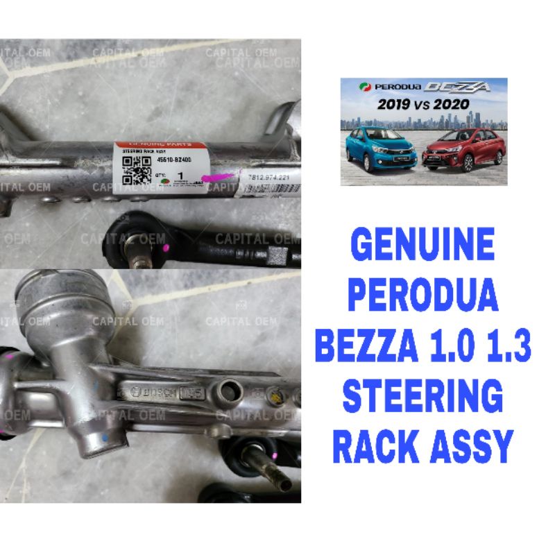 Perodua BEZZA - POWER STEERING RACK (NEW) ELECTRICAL WITH TIE ROD END ...
