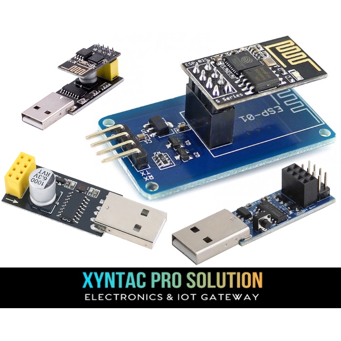 ESP8266 ESP-01 USB and USB Type A WIFI Adapter Serial Port Module ...