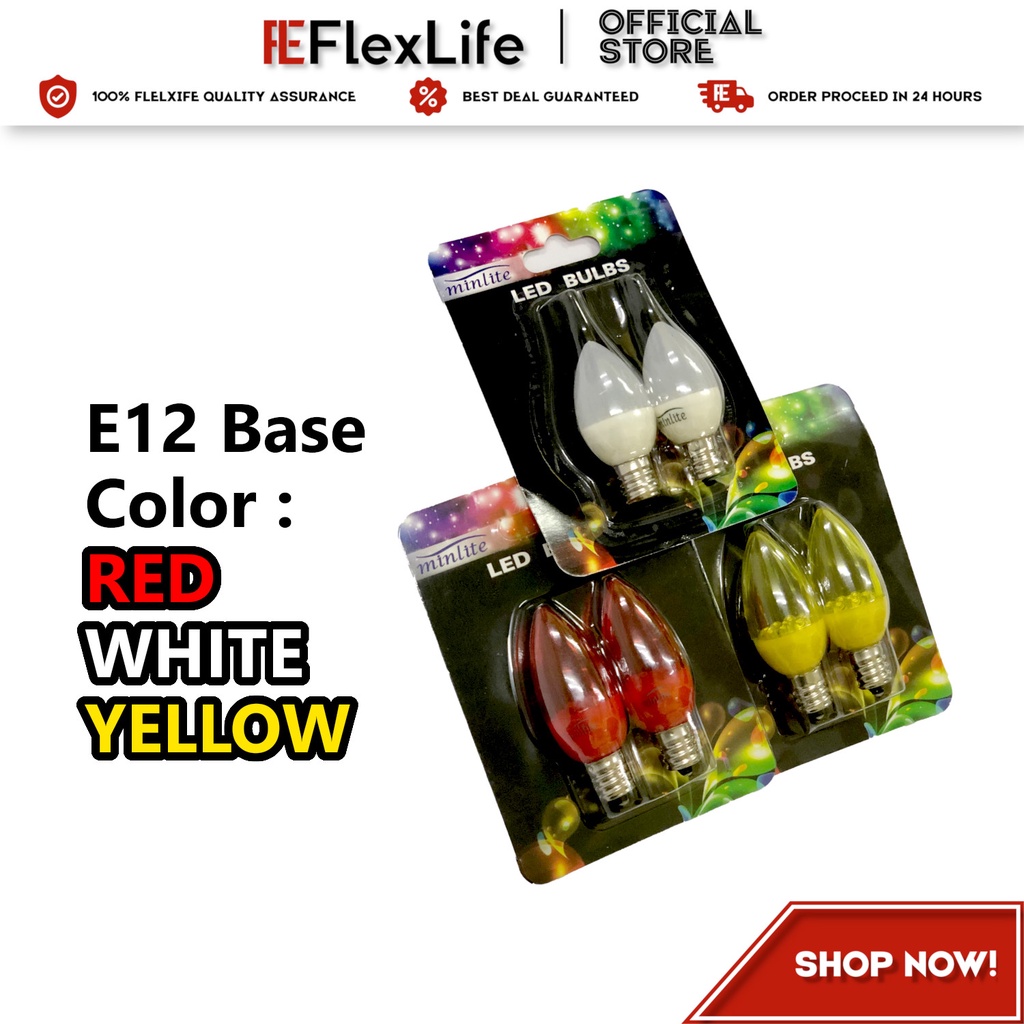 [SOLD IN PAIR] MINLITE LED Lantern Light Bulb E12 E14 Buddha Prayer 神台 ...