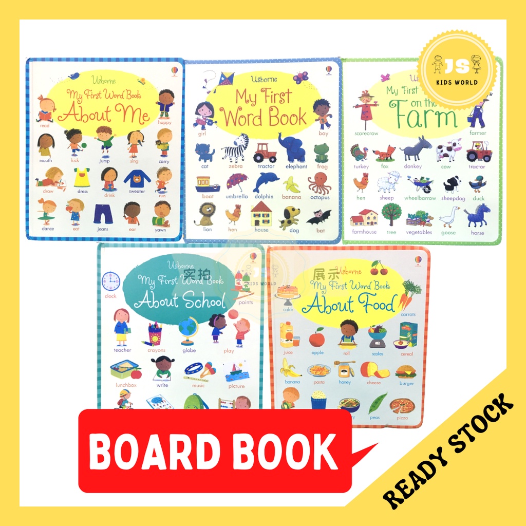 【Board Book】Usborne My First Word Book 1-5 Years Old Early Education ...