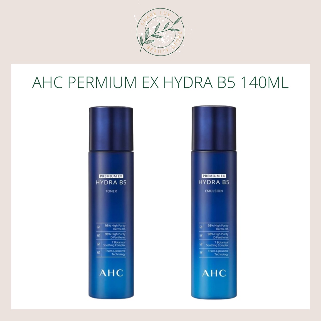 [Ready Stock] AHC Premium EX Hydra B5 Toner 140ml 玻尿酸保湿水 / Emulsion 140ml 乳液 | Shopee Malaysia